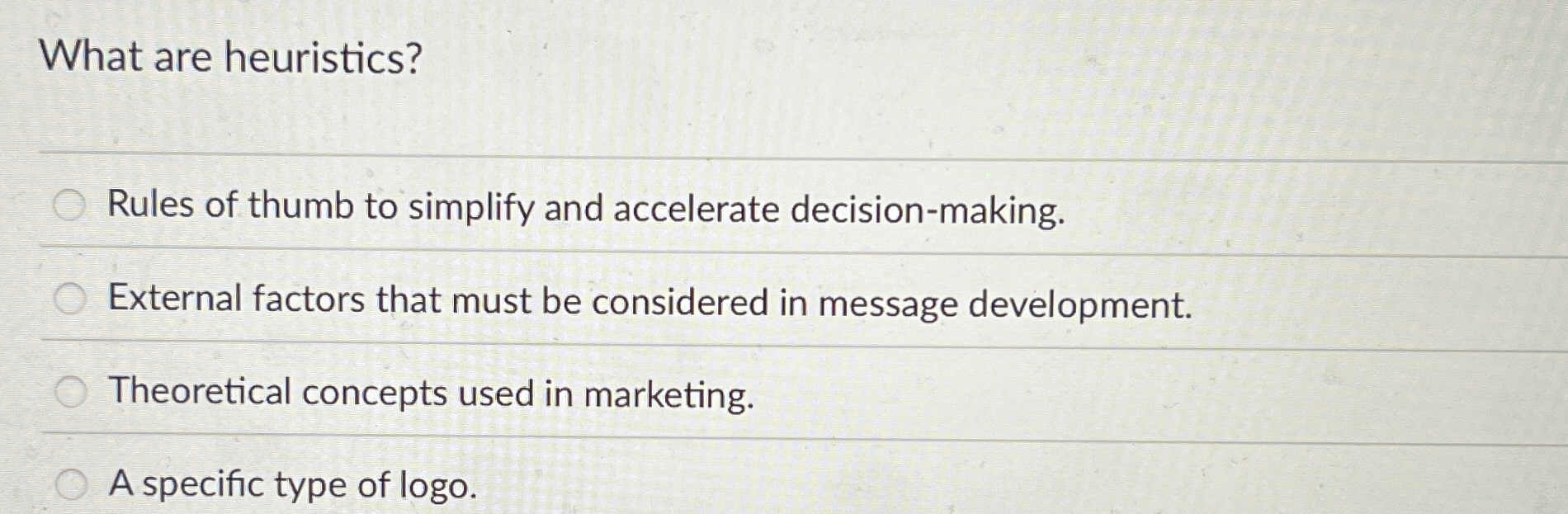 Solved What are heuristics?Rules of thumb to simplify and | Chegg.com