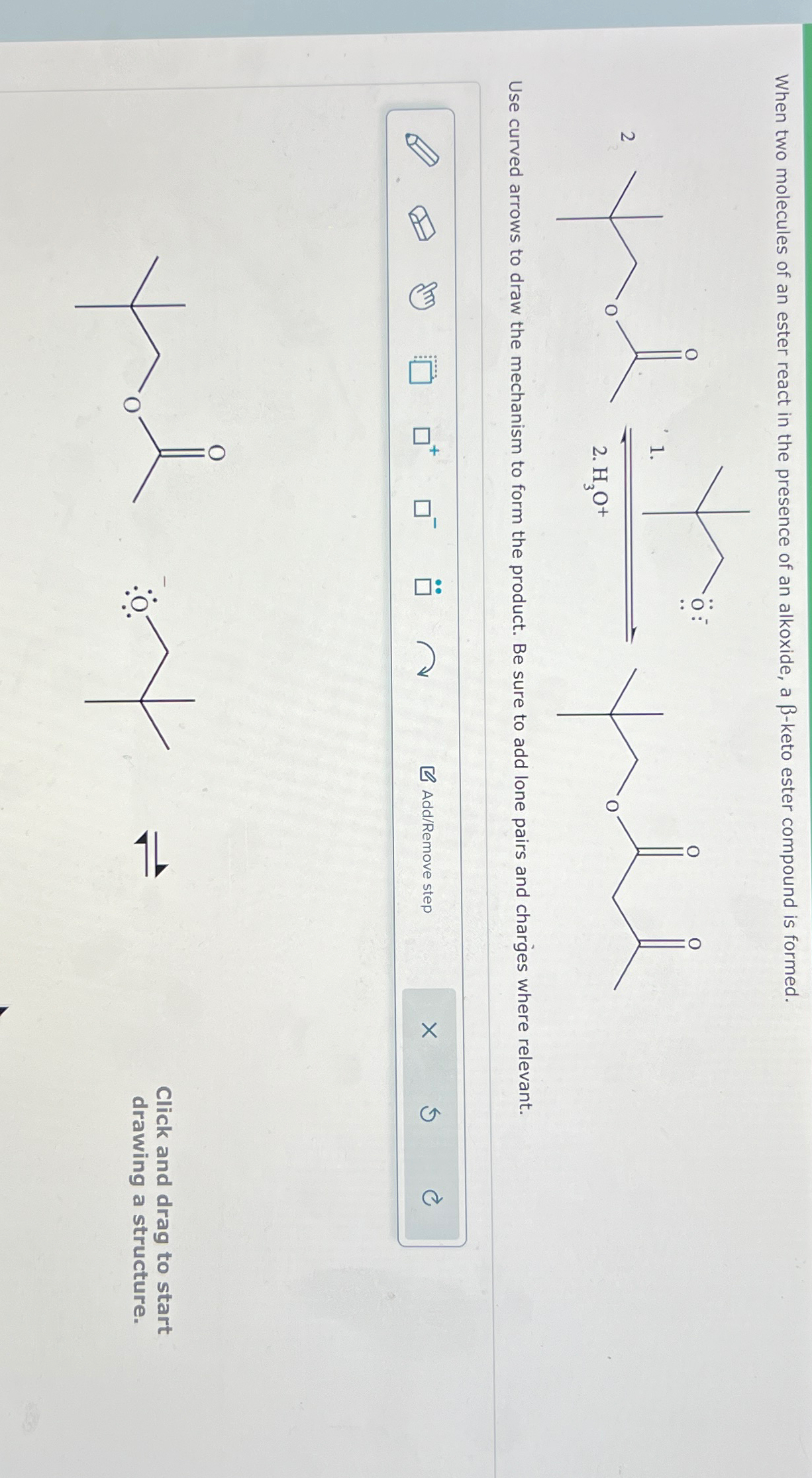 Solved When two molecules of an ester react in the presence | Chegg.com