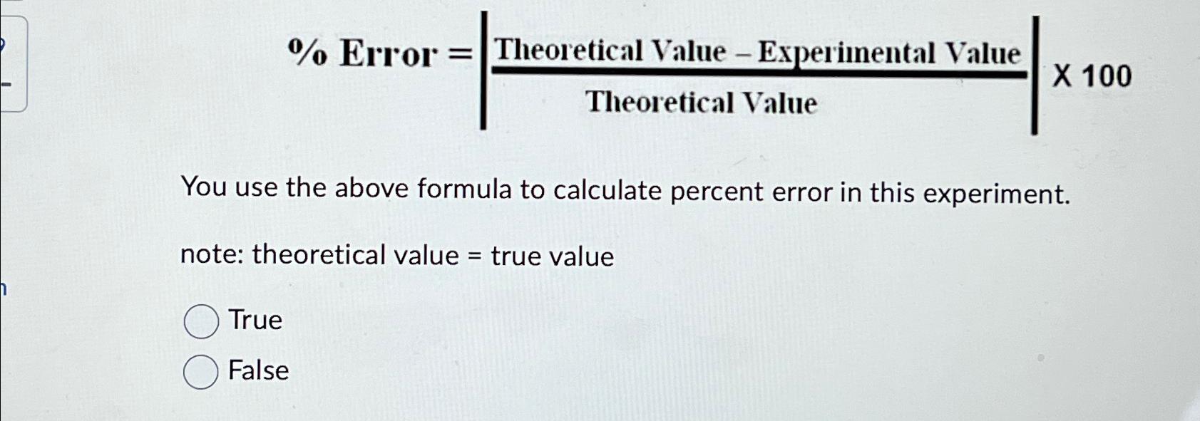 Solved % Error | Chegg.com Solved % Error | Chegg.com