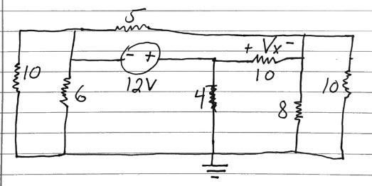 Solved Find the value of voltage Vx using NODAL analysis. | Chegg.com