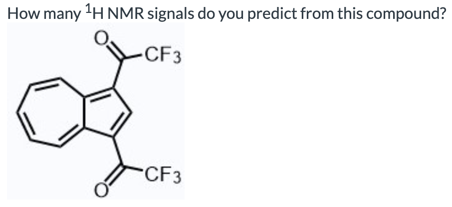 Solved How many ?1H ﻿NMR signals do you predict from this | Chegg.com