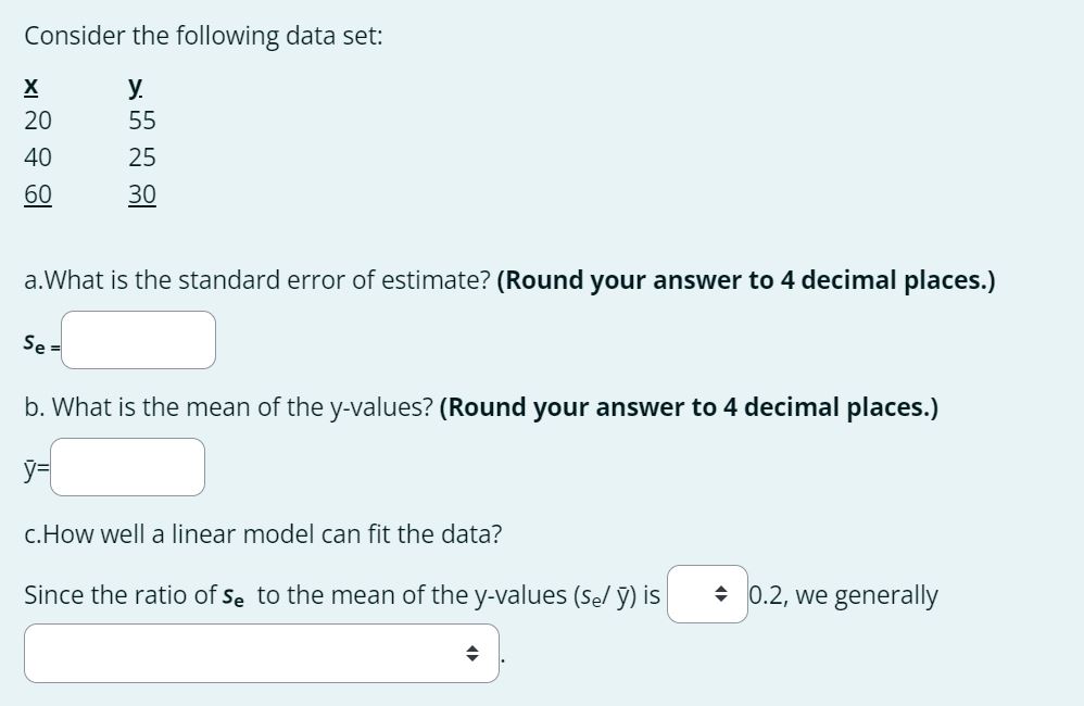 Solved Consider the following data set:a.What is the | Chegg.com