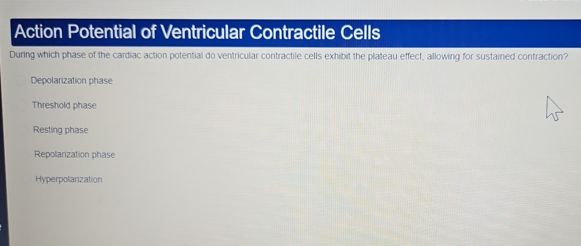 Solved Action Potential of Ventricular Contractile | Chegg.com