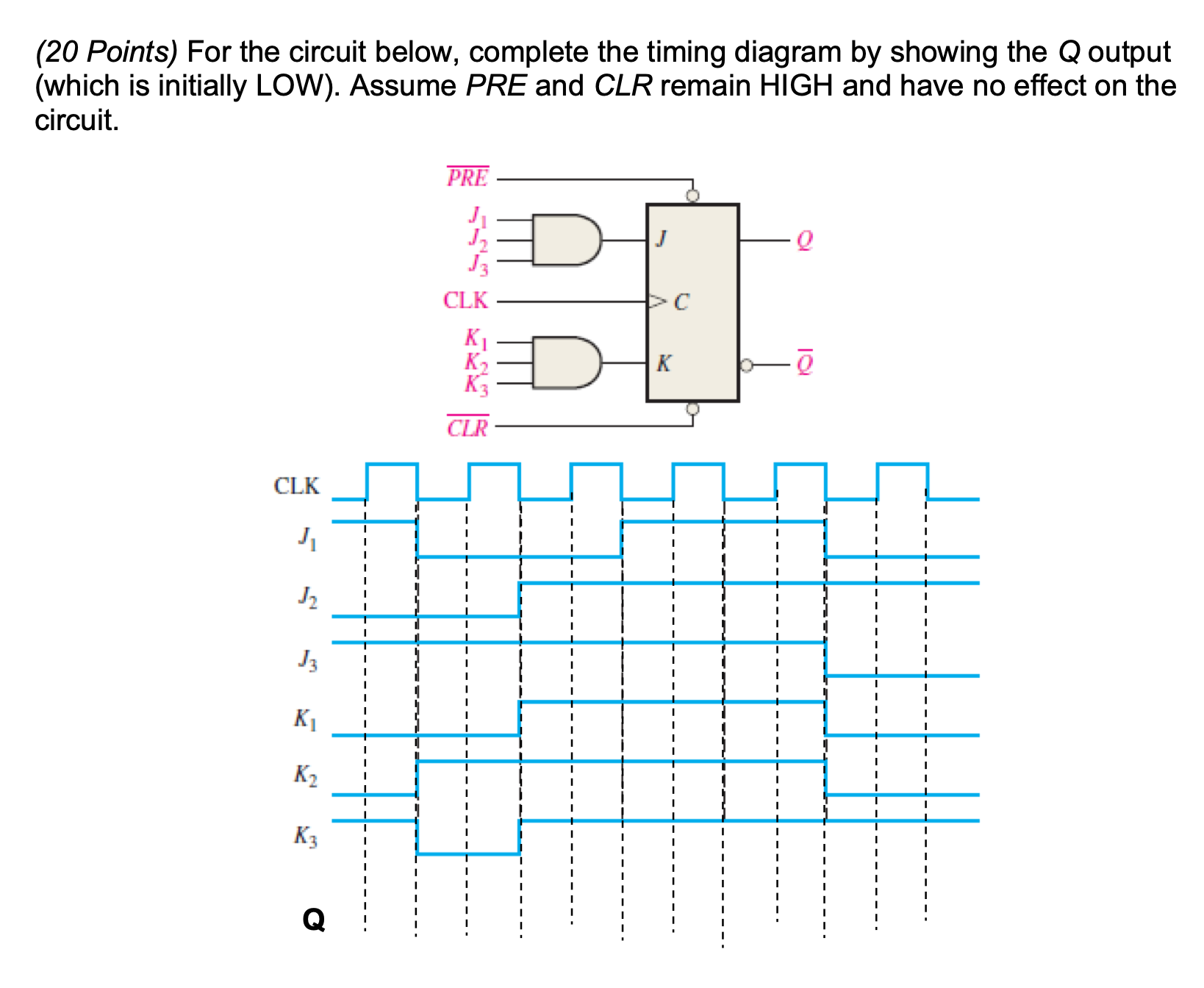 (20 ﻿Points) ﻿For the circuit below, complete the | Chegg.com
