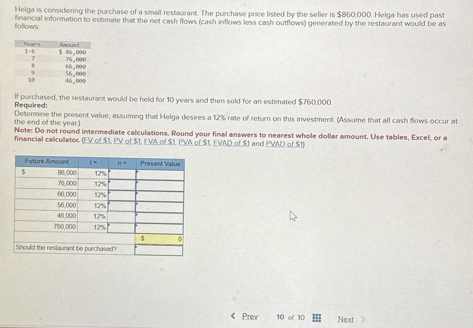 Solved Helga is considering the purchase of a small | Chegg.com