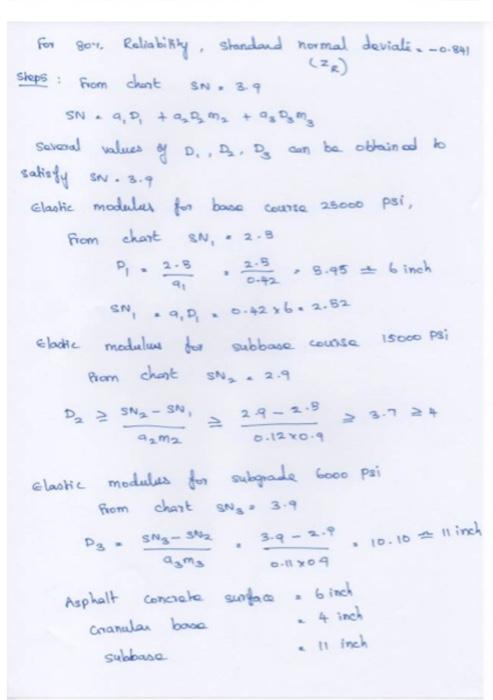 5. (a) For the full depth AC pavement designed in | Chegg.com