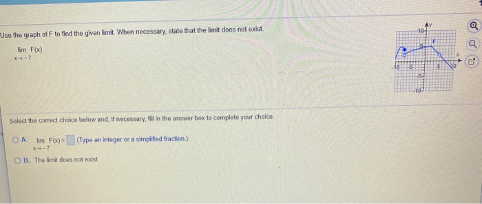 Solved Use the graph of F to find the given limit. When | Chegg.com