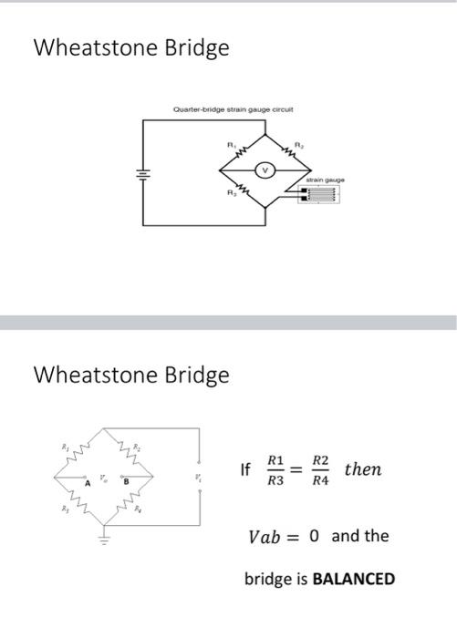 Solved Wheatstone Bridge Wheatstone Bridge If R3R1=R4R2 | Chegg.com