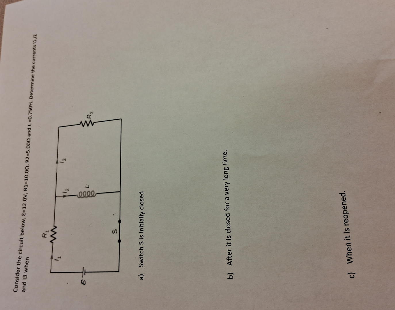 Solved Consider the circuit below, ε=12.0V,R1=10.0Ω,R2=5.00Ω | Chegg.com
