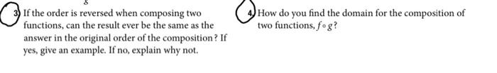 Solved O If the order is reversed when composing two | Chegg.com
