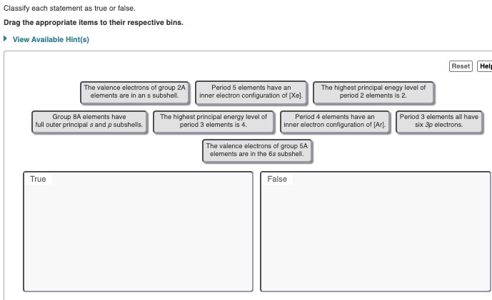 Solved Classify each statement as true or false. Drag the | Chegg.com