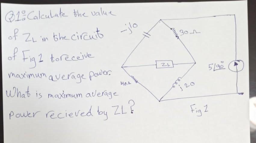 Solved jo 1 www 30 ZL 81. Calculate the value of Zl in the | Chegg.com