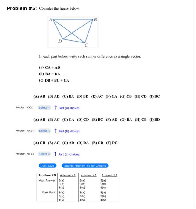 Solved Problem \#5: Consider the figure below. In each part | Chegg.com