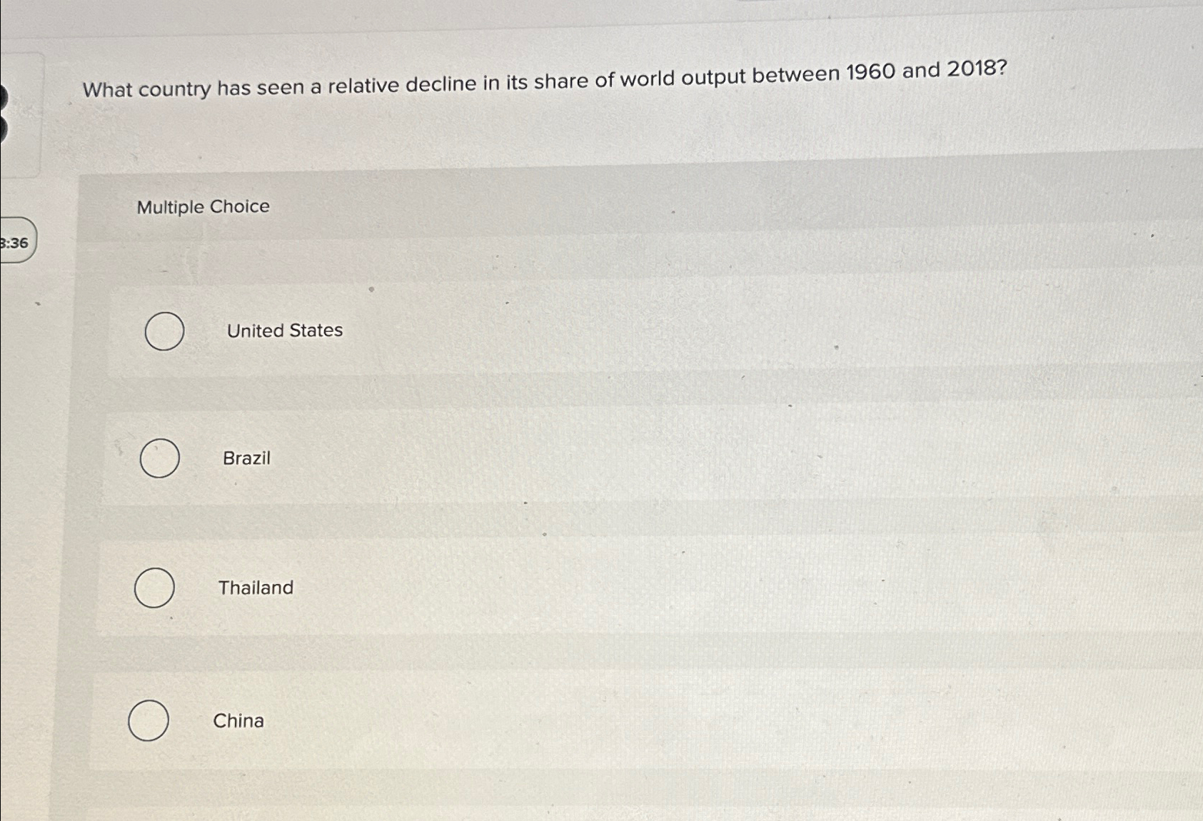 Solved What country has seen a relative decline in its share | Chegg.com