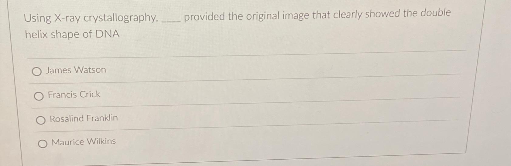 Solved Using X Ray Crystallography Provided The Original