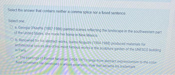 The following sentence may contain comma errors that | Chegg.com