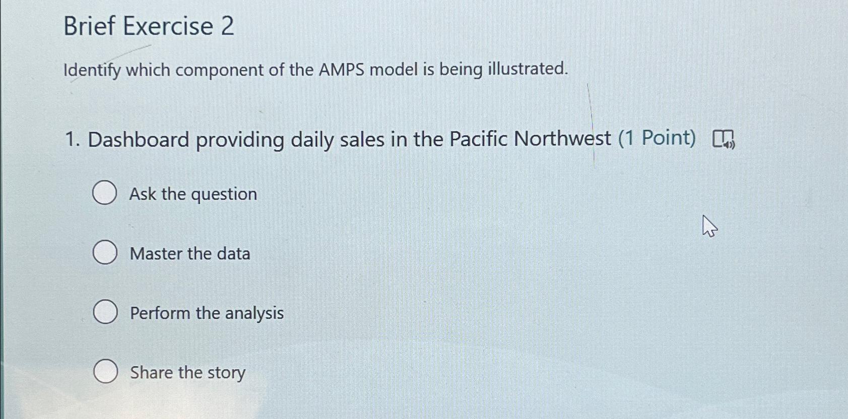Solved Brief Exercise 2Identify which component of the AMPS | Chegg.com