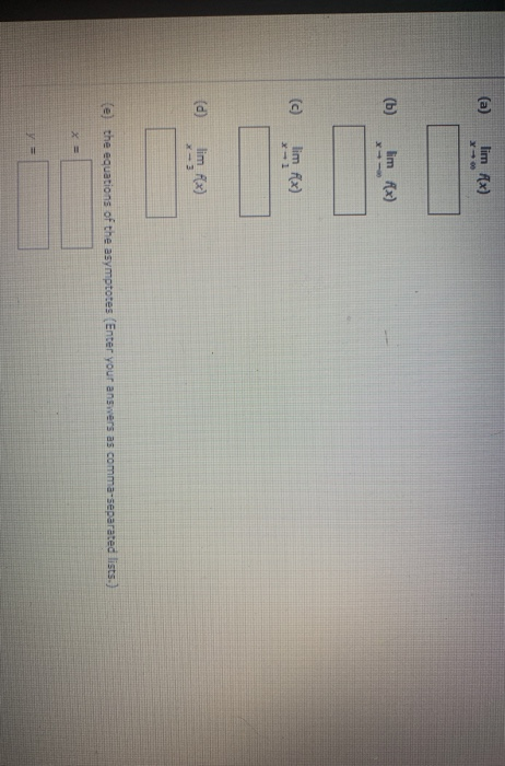 Solved (a) x=0 (b) lim fx) c) lim (d) lim Rx) (e) the | Chegg.com