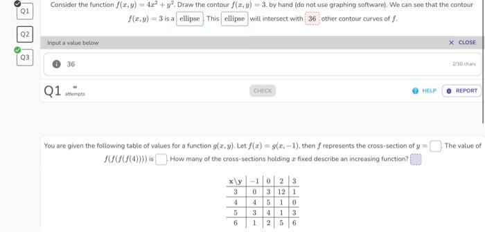 Solved Q1 Consider the function f(x,y) = 4x2 + y2 Draw the | Chegg.com