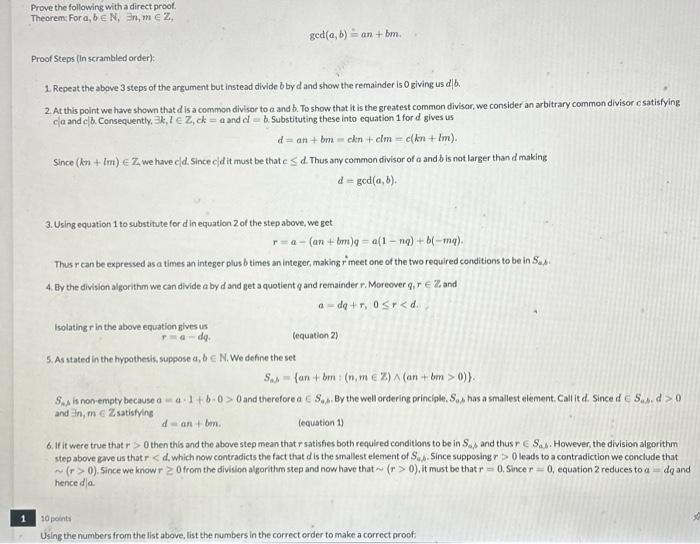 Solved Prove the following with a direct proof. Theorem, for | Chegg.com