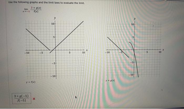 Solved Use the following graphs and the limit laws to | Chegg.com