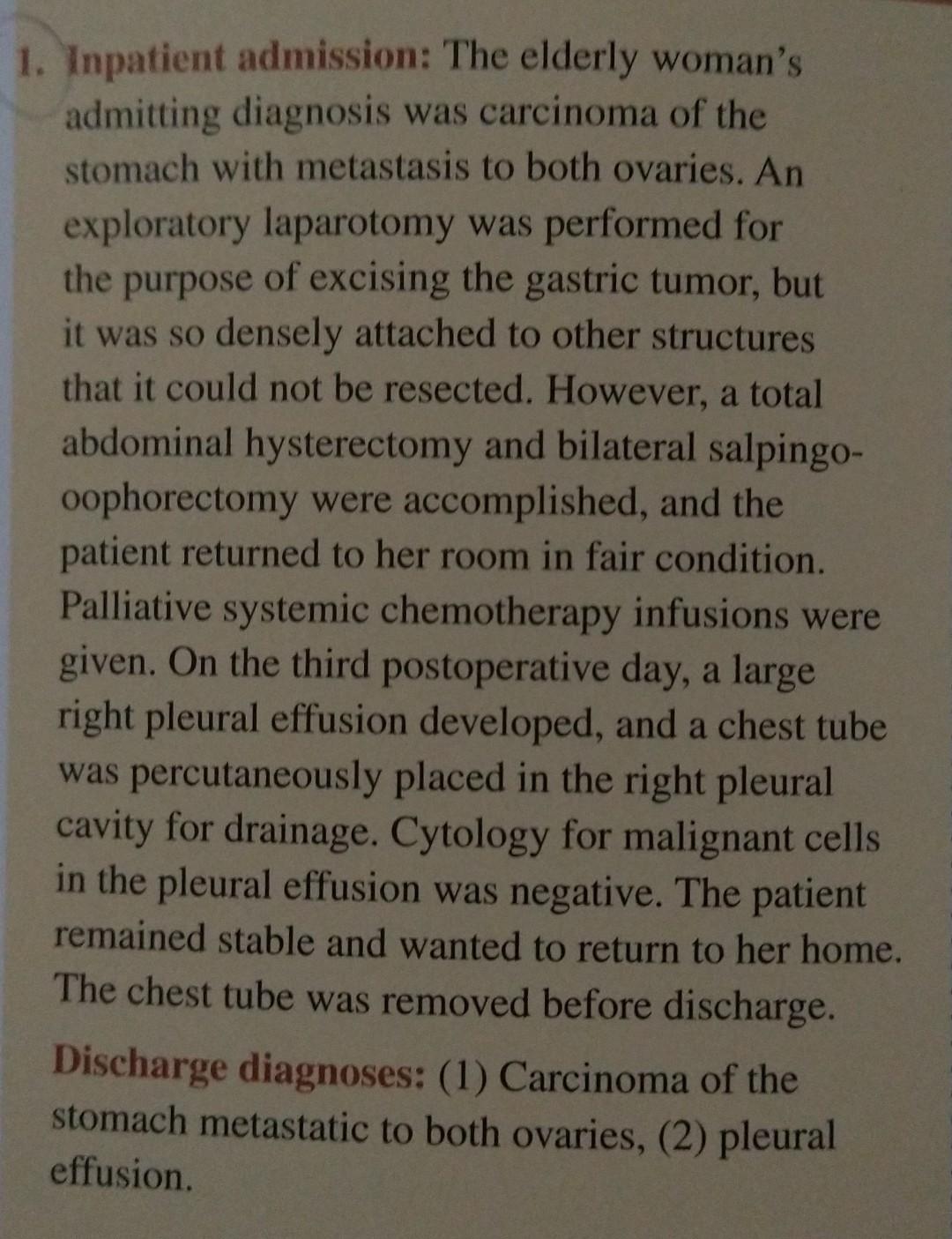 Solved ICD-10-CM principal diagnosis: describe and code | Chegg.com
