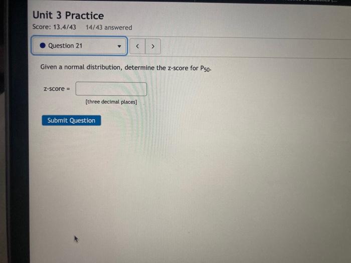 Solved Unit 3 Practice Score: 13.4/43 14/43 answered | Chegg.com