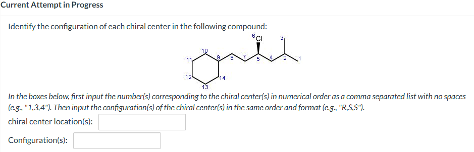 Solved Current Attempt in ProgressIdentify the configuration | Chegg.com
