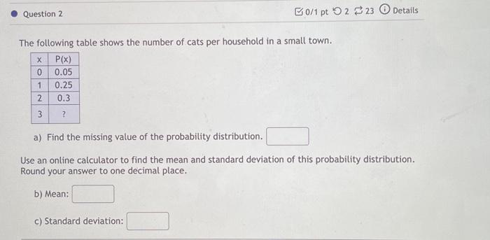 Solved a) Construct a probability distribution for the given | Chegg.com