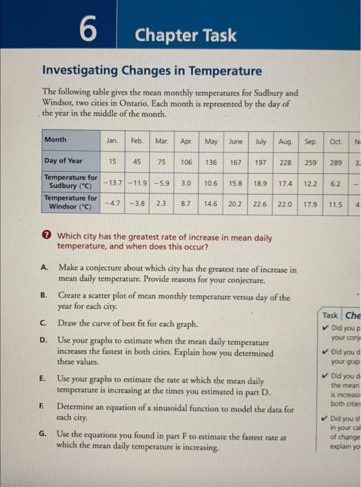 Solved Investigating Changes in Temperature The following | Chegg.com