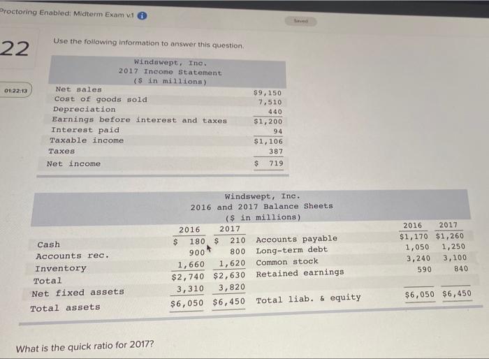 Solved Proctoring Enabled: Midterm Exam v1 6 22 01:22:13 Use | Chegg.com Solved Proctoring Enabled: Midterm Exam v1 6 22 01:22:13 Use | Chegg.com
