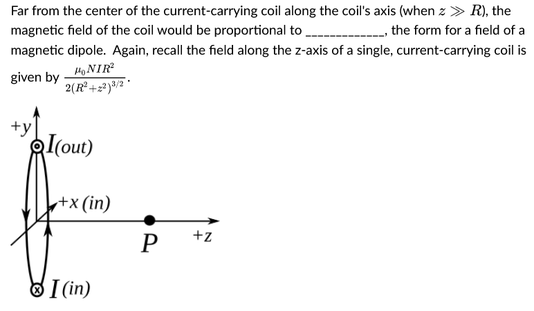 Solved Far from the center of the current-carrying coil | Chegg.com