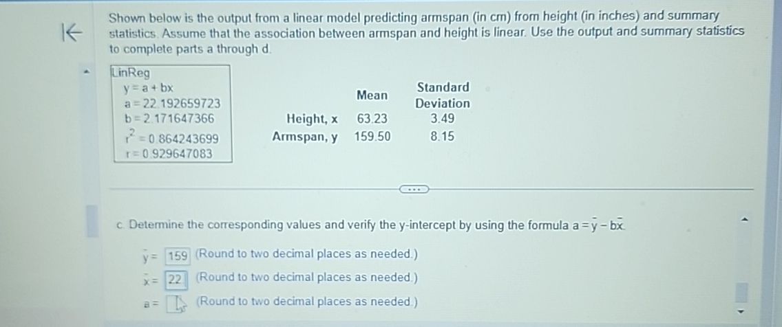 [Solved]: Shown below is the output from a linear model pred