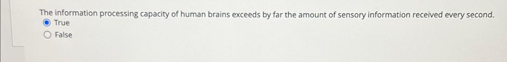 Solved The information processing capacity of human brains | Chegg.com