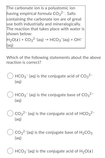 Carbonate Ion Formula