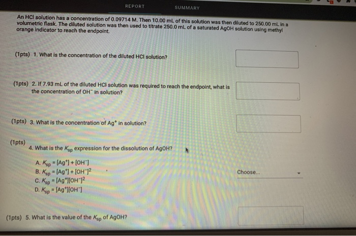 Solved Data And Lab Submission - Determination Of Solubility | Chegg.com