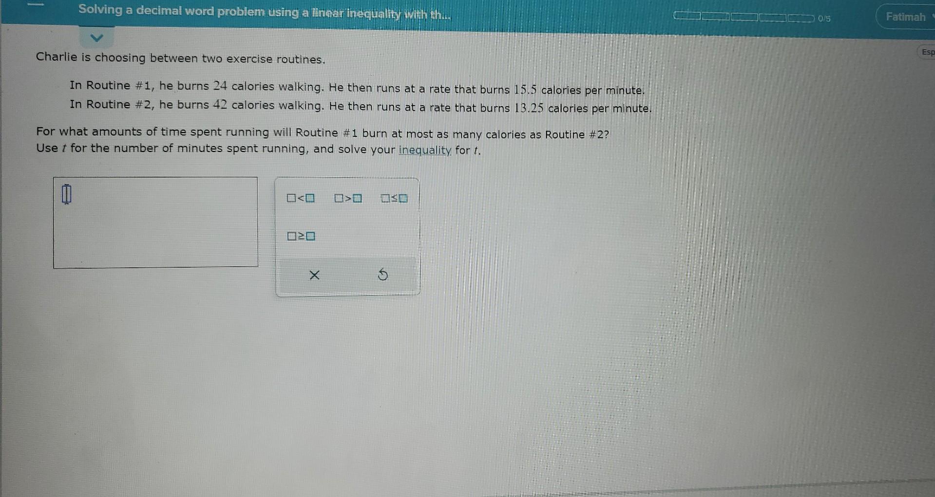 Solved Charlie is choosing between two exercise routines. In | Chegg.com