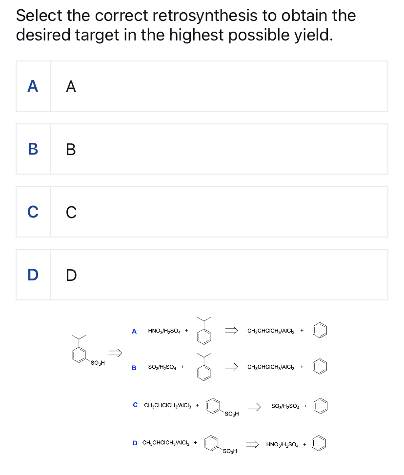 Solved Select the correct retrosynthesis to obtain | Chegg.com