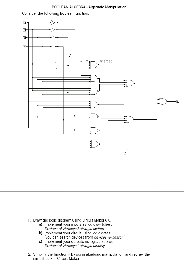 Solved BOOLEAN ALGEBRA - Algebraic Manipulation Consider the | Chegg.com