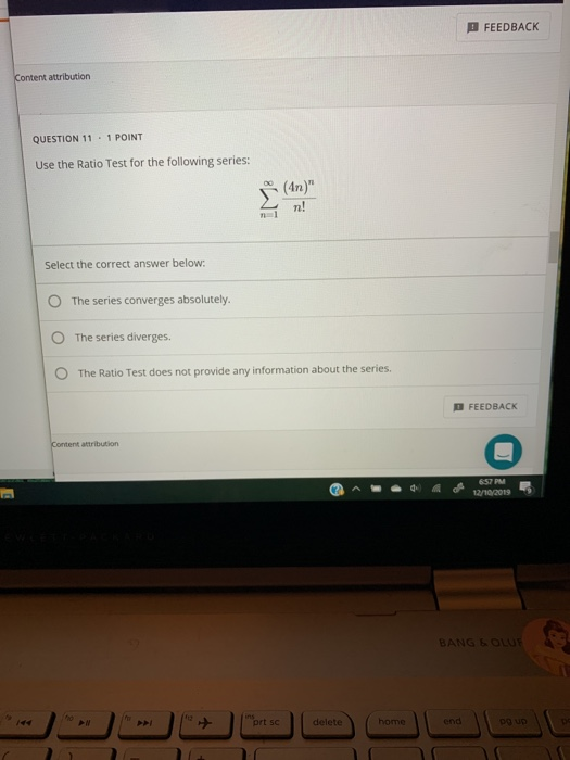 Solved P FEEDBACK Content attribution QUESTION 11.1 POINT | Chegg.com