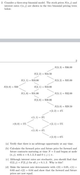 Solved 2. Consider a three-step binomial model. The stock | Chegg.com
