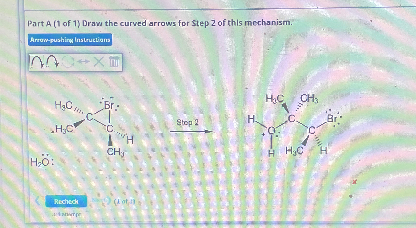 Solved Part A (1 ﻿of 1) ﻿Draw the curved arrows for Step 2 | Chegg.com