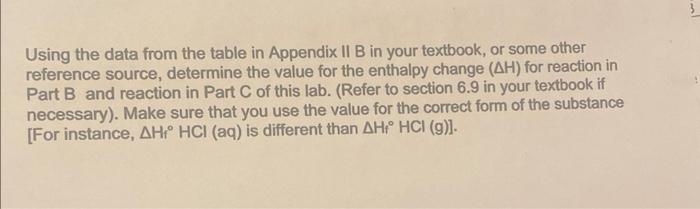 Using the data from the table in Appendix II B in | Chegg.com