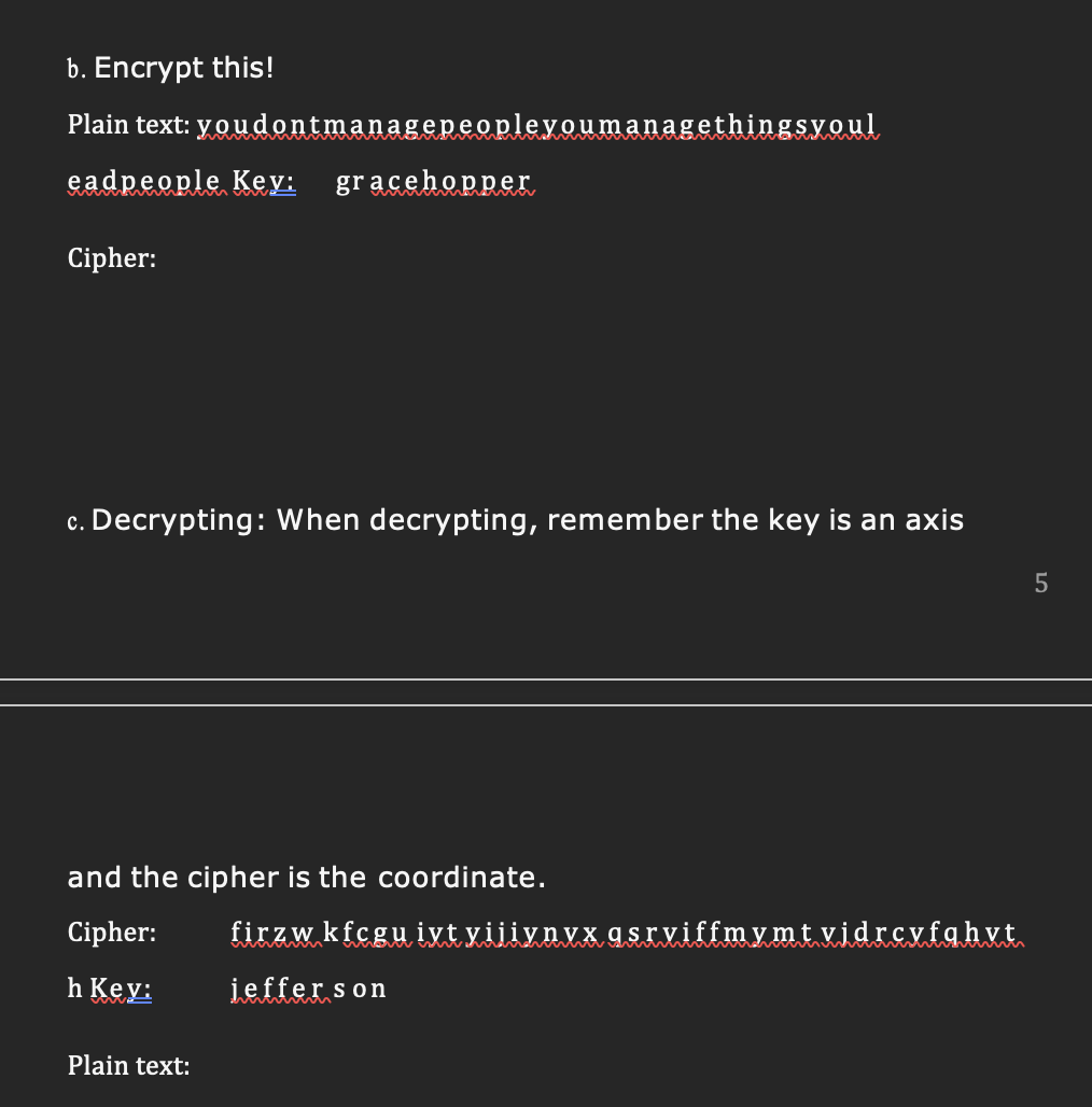 Solved and the cipher is the coordinate.Cipher: | Chegg.com