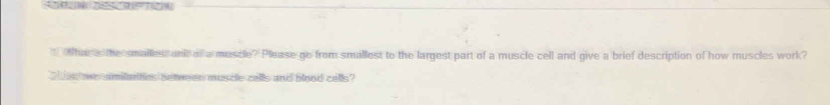 Solved Kly Mhas is ithe smallestunit of a mascle? Phease go | Chegg.com