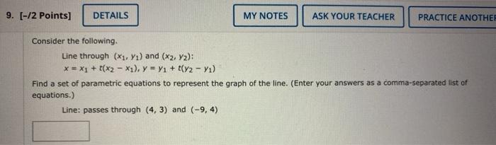 Solved 9. [-12 Points] DETAILS MY NOTES ASK YOUR TEACHER | Chegg.com