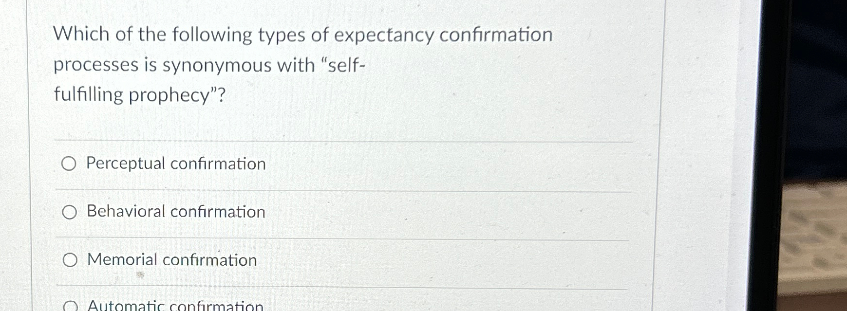 Solved Which of the following types of expectancy | Chegg.com