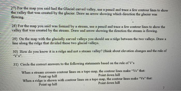 Solved 26) Below are two maps. One represents a stream | Chegg.com