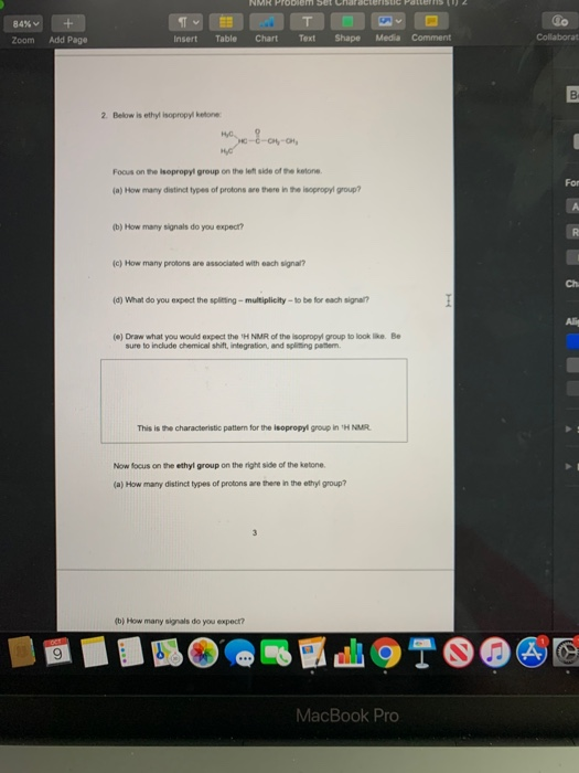 Solved sert Format Arrange View Share Window Help NMR | Chegg.com