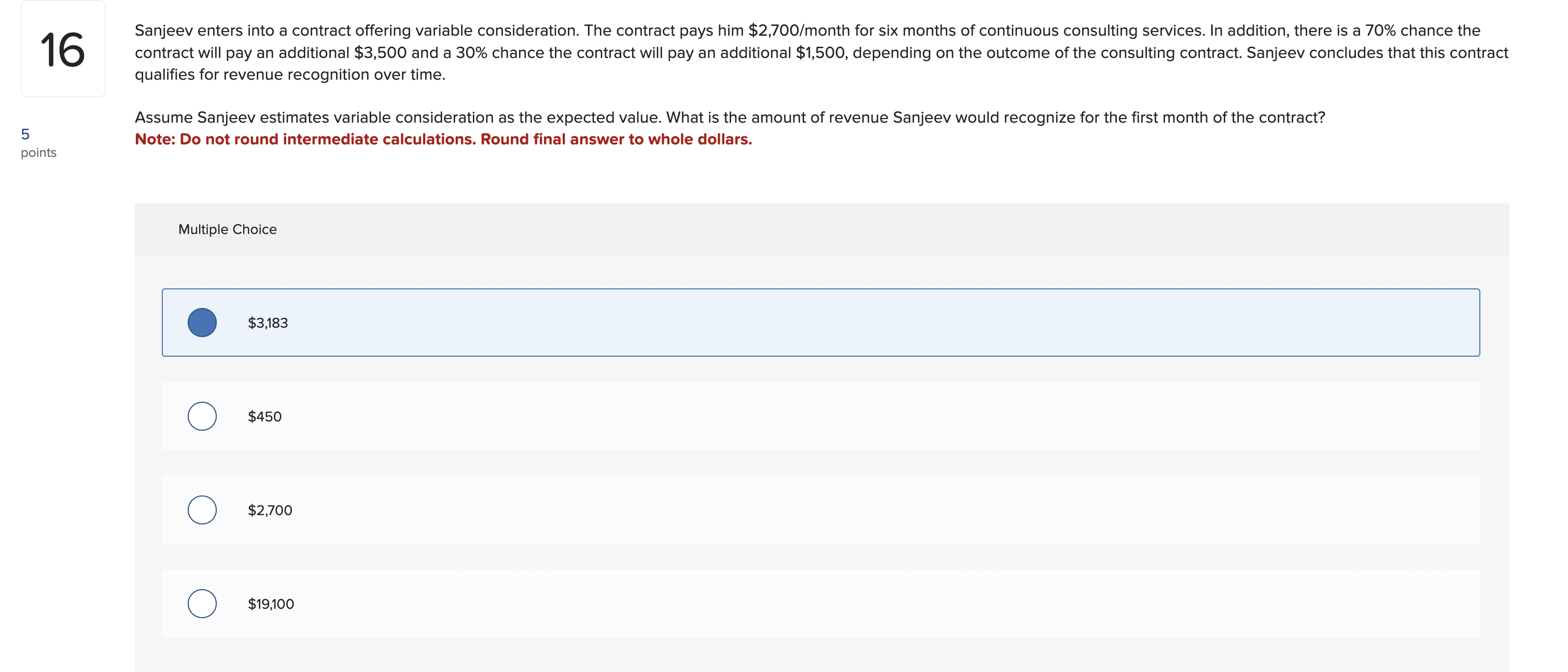Solved Sanjeev enters into a contract offering variable | Chegg.com